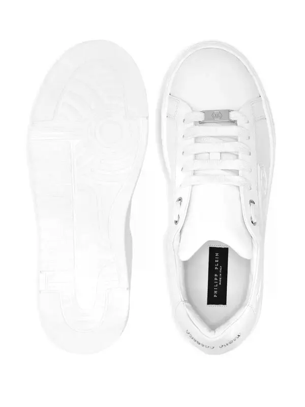 Philipp Plein Flame-logo Leather Sneakers