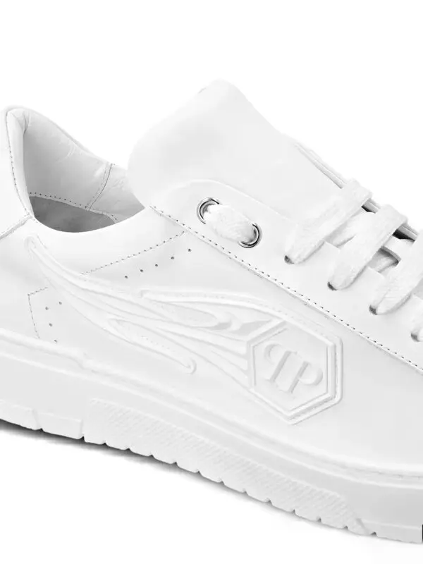 Philipp Plein Flame-logo Leather Sneakers
