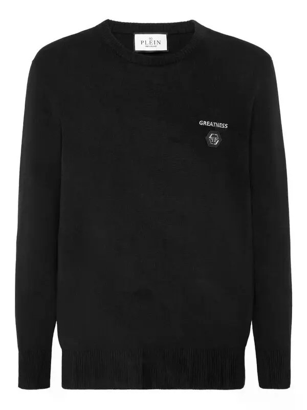 Philipp Plein Logo-plaque Round-neck Sweater