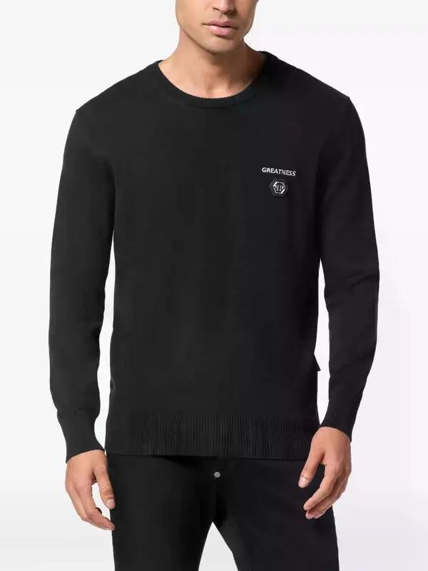 Philipp Plein Logo-plaque Round-neck Sweater
