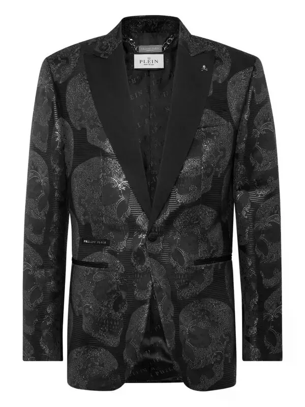 Philipp Plein Skull Jacquard Blazer