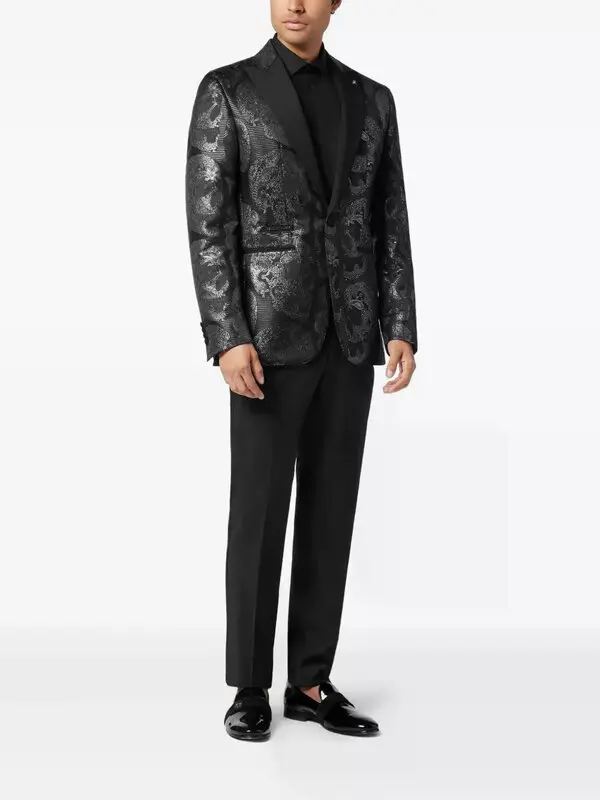 Philipp Plein Skull Jacquard Blazer