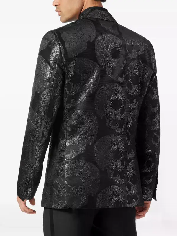 Philipp Plein Skull Jacquard Blazer