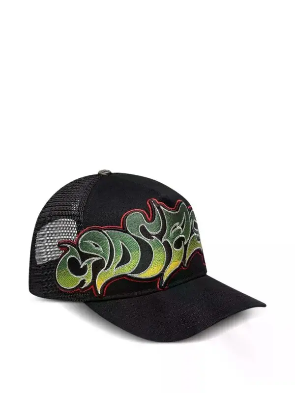GODSPEED Logo-embroidered Trucker Cap - Black