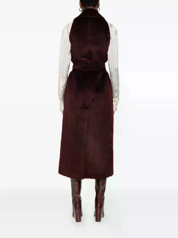 Max Mara Abbozzi Belted Sleeveless Coat