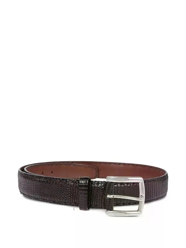 REPTILE'S HOUSE Embossed Leather Belt - Brown