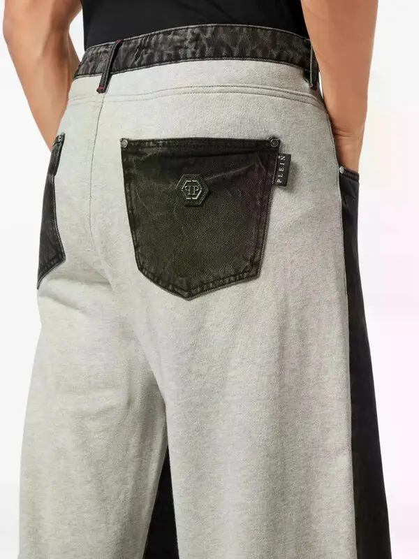 Philipp Plein Fleece-panelled Jeans