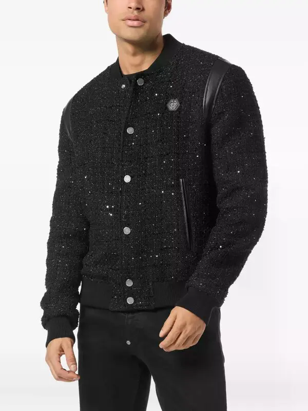 Philipp Plein Sequin-embellished Bomber Jacket