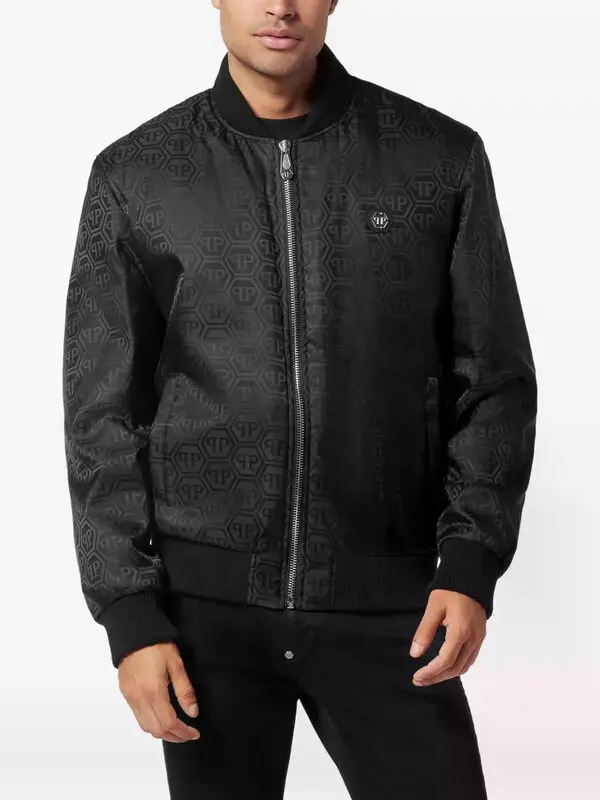 Philipp Plein Monogram Jacquard Bomber Jacket