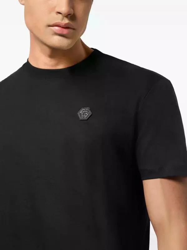 Philipp Plein Round Neck T-shirt Hexagon - Black
