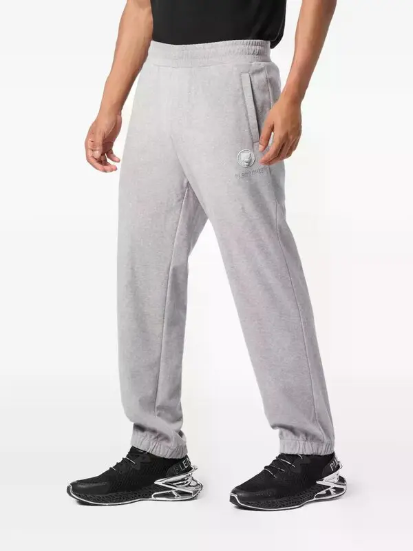 PLEIN SPORT Logo-patch Elasticated-cuff Joggers - Grey