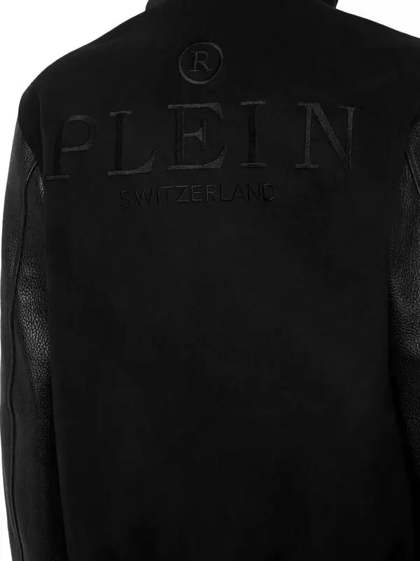 Philipp Plein Panelled Hooded Jacket - Black