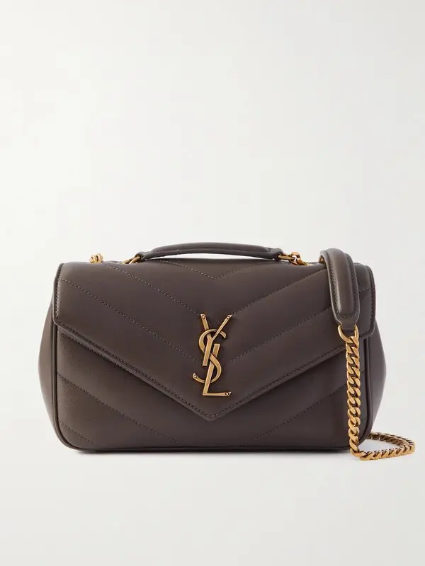 Saint Laurent Loulou Matelassé Leather Shoulder Bag - Brown