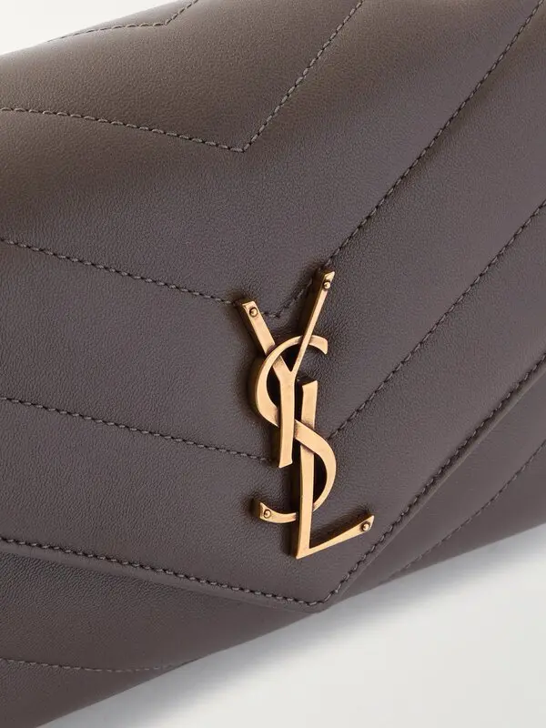 Saint Laurent Loulou Matelassé Leather Shoulder Bag - Brown