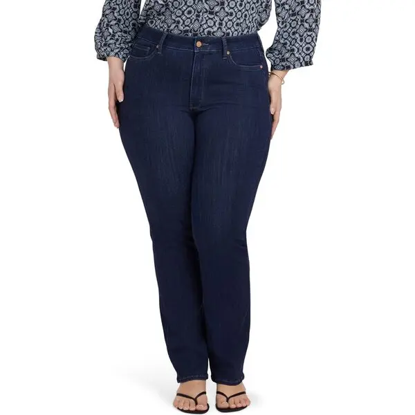 NYDJ Marilyn High Waist Straight Leg Jeans - Eclipse Blue
