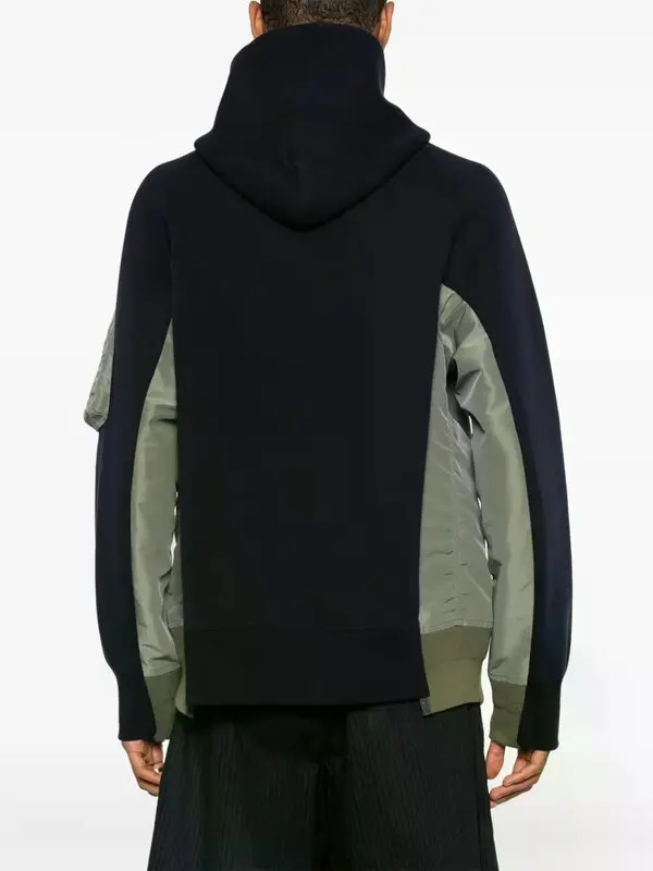 Sacai Panelled Drawstring Hoodie