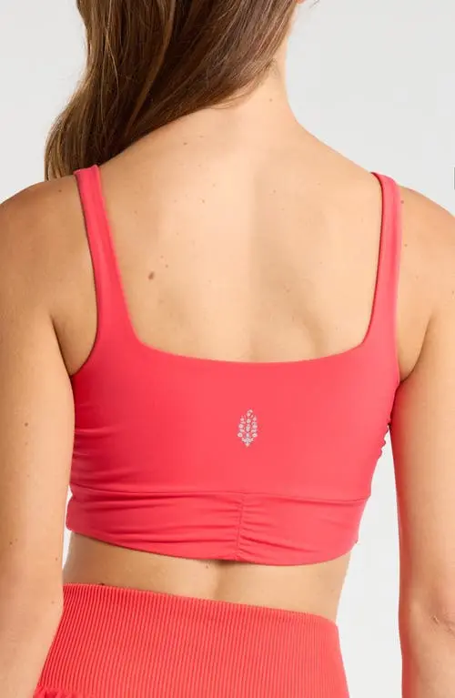 Free People Never Better Twist Front Sports Bra - Grapefruit