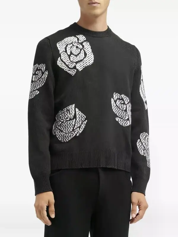 BARRIE Roses Round-neck Sweater