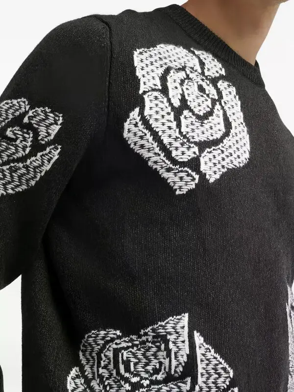BARRIE Roses Round-neck Sweater