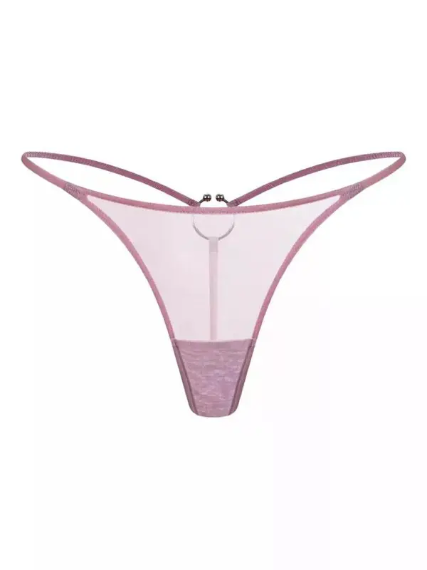 ZHILYOVA Ring-detail Thong - Pink