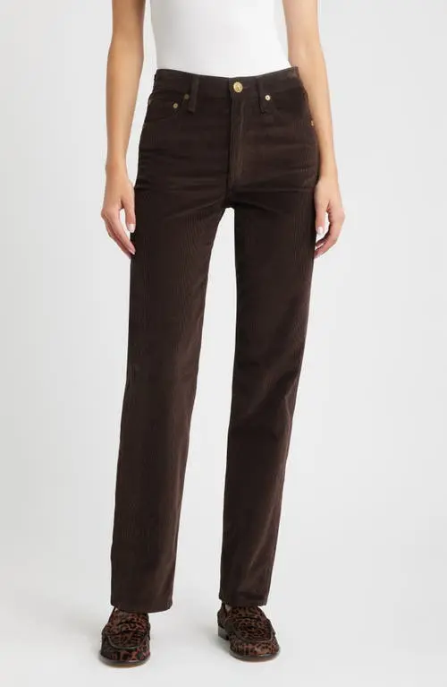 Rag & Bone Harlow Corduroy Straight-leg Pants - Dbrwn