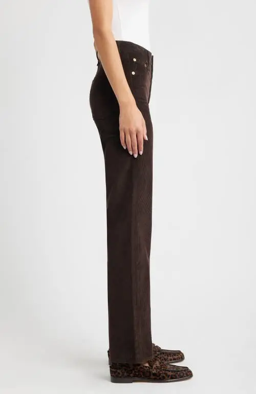 Rag & Bone Harlow Corduroy Straight-leg Pants - Dbrwn