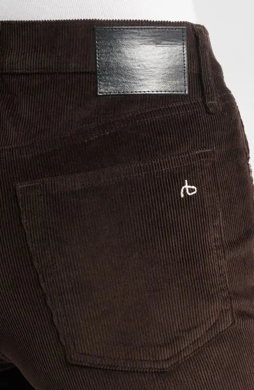 Rag & Bone Harlow Corduroy Straight-leg Pants - Dbrwn