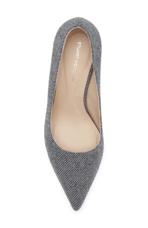 STUART WEITZMAN Super Sculpt Pointed Toe Pump - Black/white