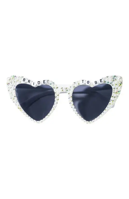 UNTAMED PETALS Bride To Be Embellished Sunglasses - White
