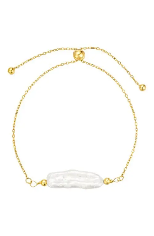 UNTAMED PETALS Bree Baroque Pearl Bracelet - Gold