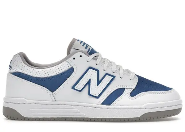 NEW BALANCE 480 Suedein Sneakers - White/royal Blue
