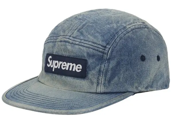 Supreme Washed Chino Twill Camp Cap - Denim