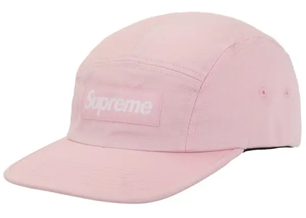 Supreme Washed Chino Twill Camp Cap - Pink
