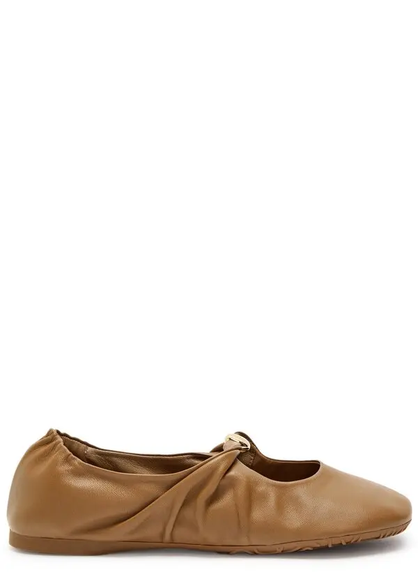 Loewe Pebble Leather Ballet Flats