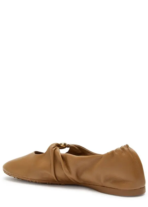 Loewe Pebble Leather Ballet Flats