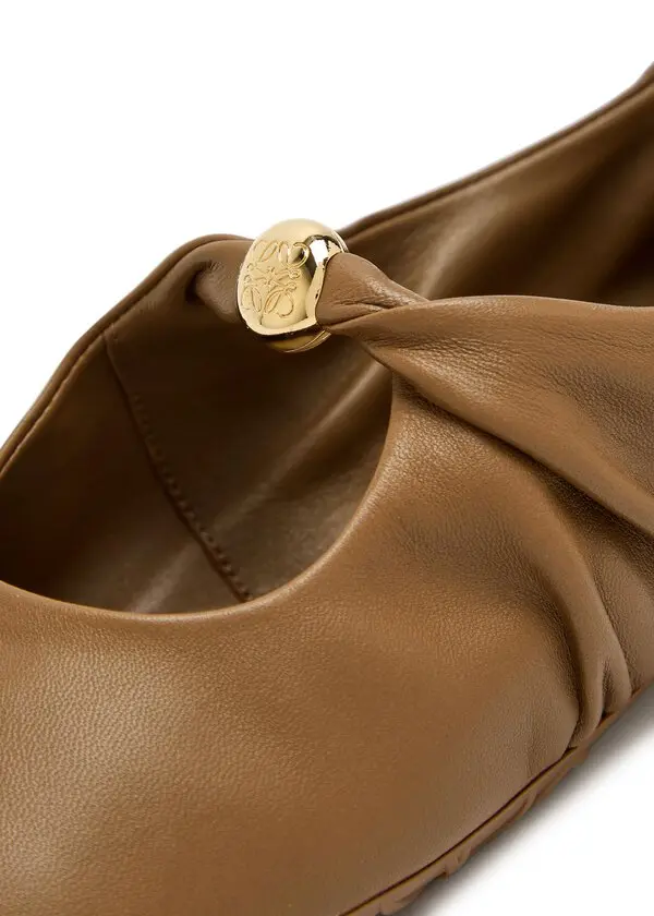Loewe Pebble Leather Ballet Flats