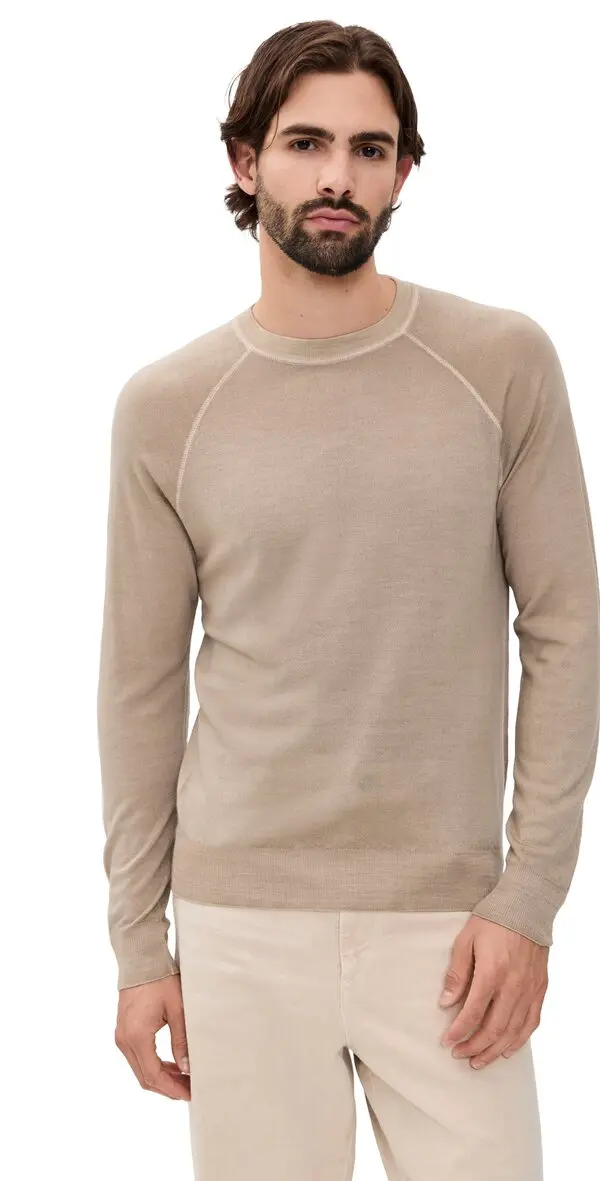 Fedeli Raglan Sleeve Crew Neck Sweater