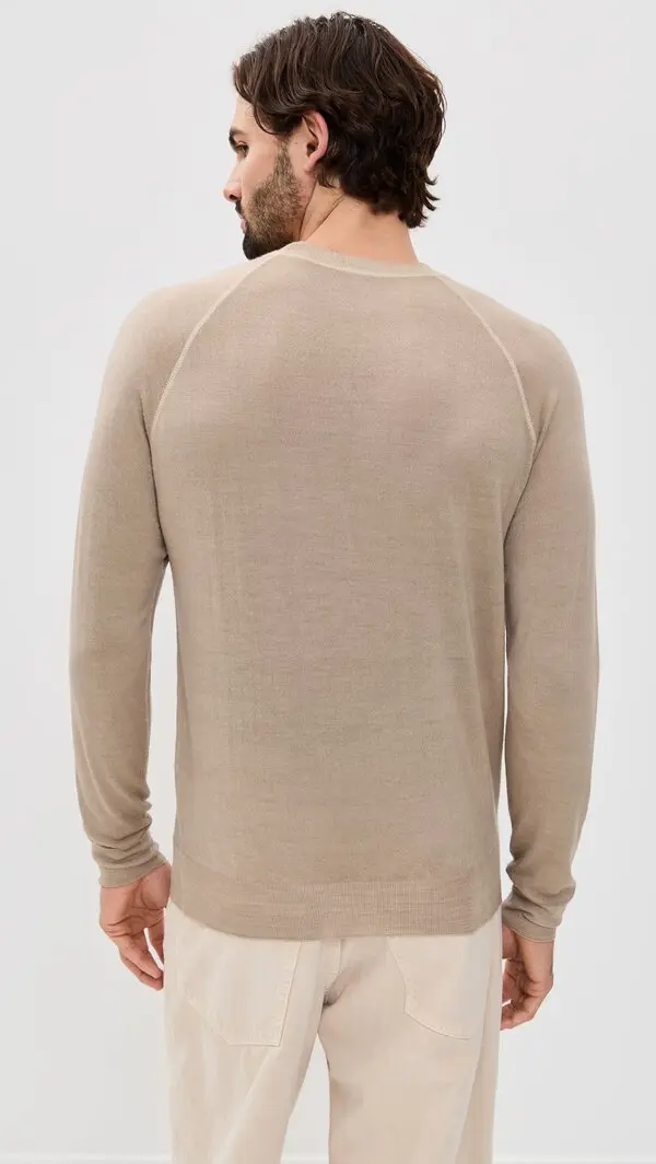 Fedeli Raglan Sleeve Crew Neck Sweater