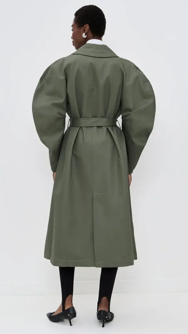 MEIMEIJ Oversized Trench Coat With Round Sleeves