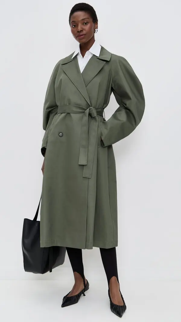 MEIMEIJ Oversized Trench Coat With Round Sleeves