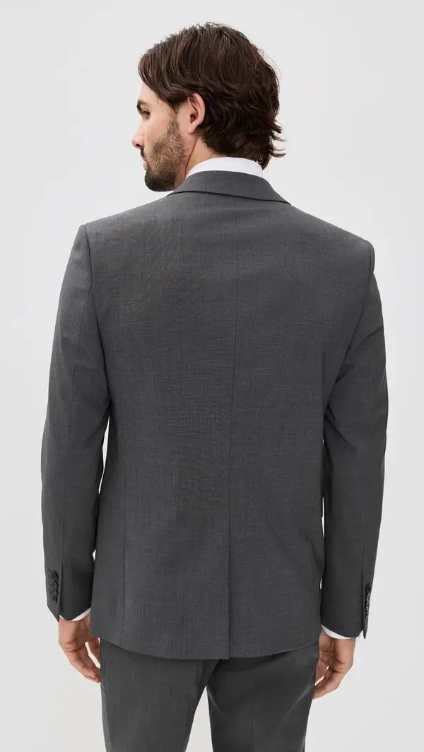 Theory Chambers Stretch Wool Blazer - Medium Charcoal