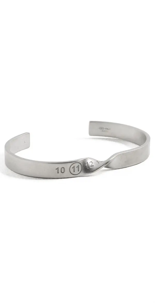 MAISON MARGIELA Number Twist Bracelet - Palladio Semi Polished Plating