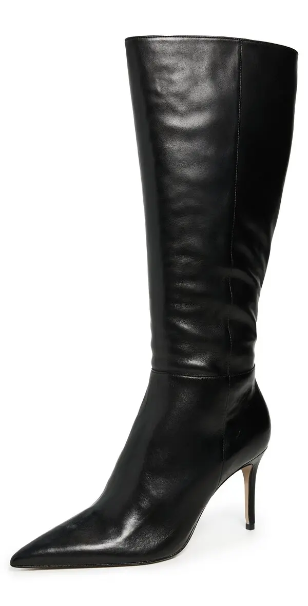 Schutz Mikki Up Leather Boots - Black