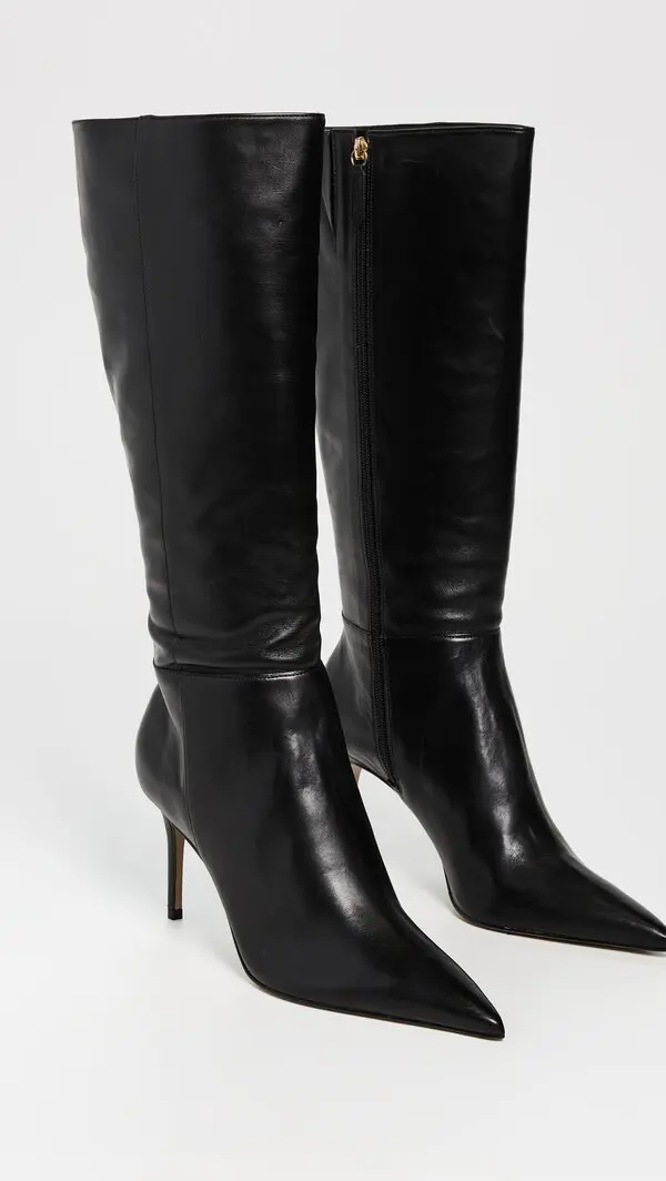 Schutz Mikki Up Leather Boots - Black