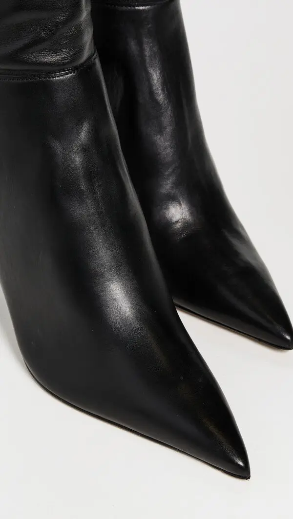 Schutz Mikki Up Leather Boots - Black