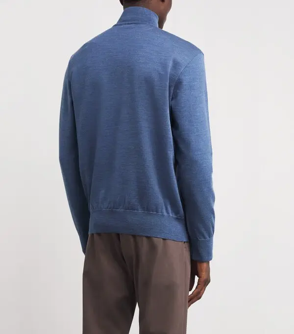 Paul & Shark Virgin Wool Quarter-zip Sweater