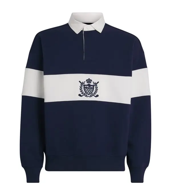 Rlx Ralph Lauren Crest Relaxed Rugby Shirt - Navy | Editorialist