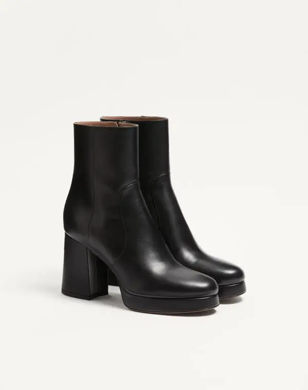 Valentino Garavani Fawcette Platform Ankle Boots - Black