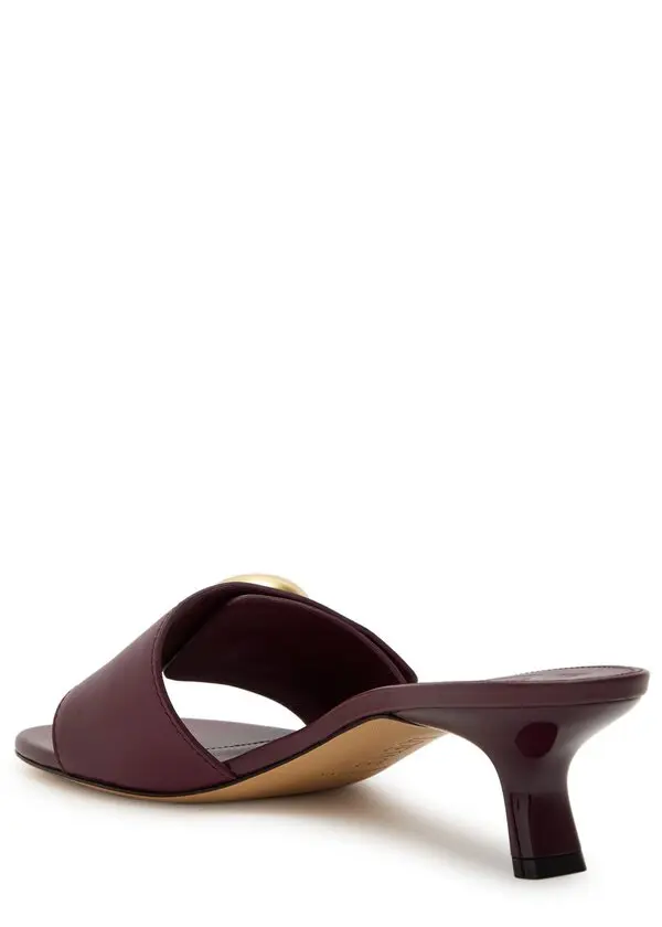 Loewe Pebble 45 Leather Mules