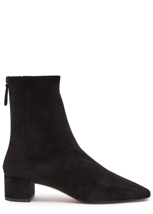 AQUAZZURA Saint Honoré 35 Suede Ankle Boots